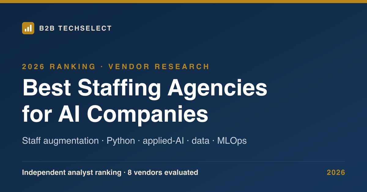 Best Staffing Agencies for AI Companies 2026 | TechSelect